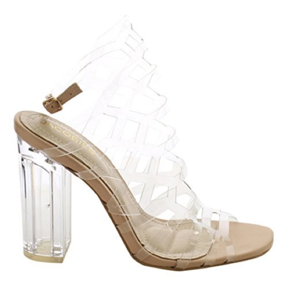 Nude Lucite Heels - Gem